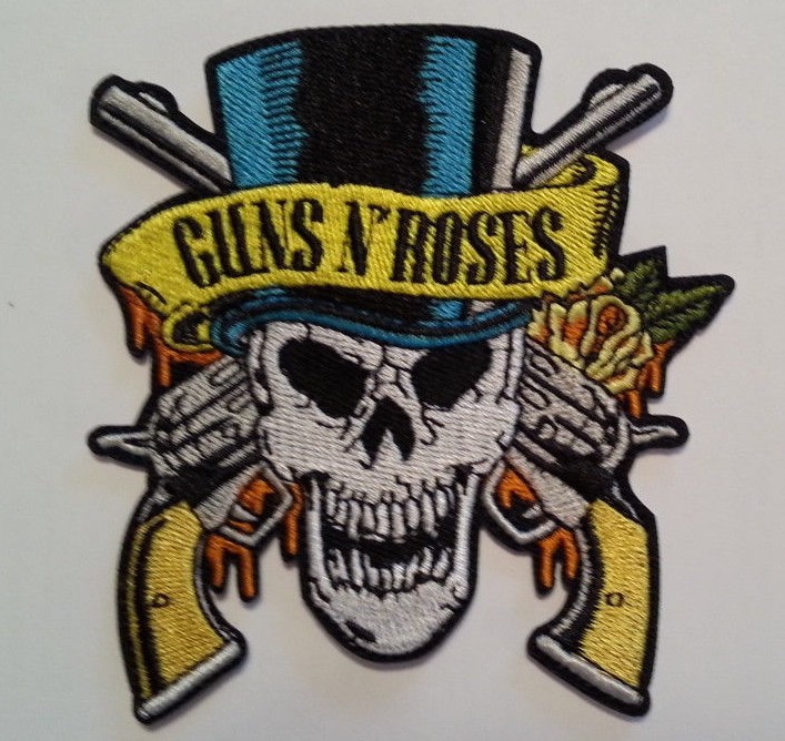 Guns N' Roses~PATCH~Slash Skeleton~Embroidered~3 3/8 Guns N' Roses~PATCH~Slash Skeleton~Embroidered~3 3/8