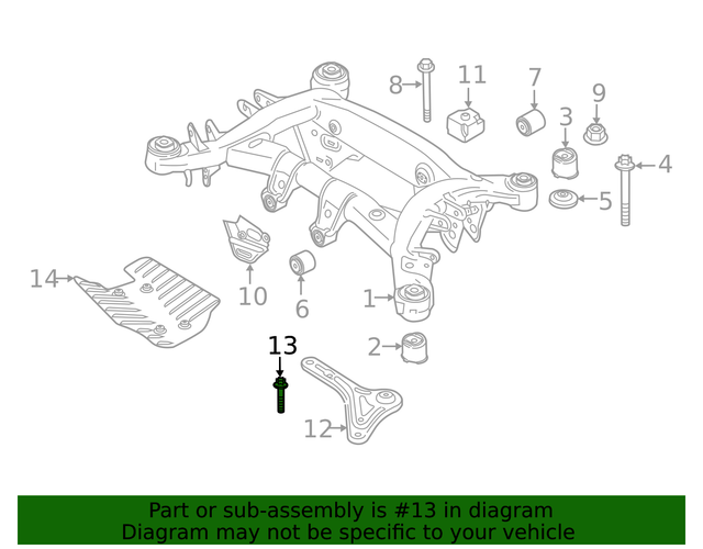 BMW OEM 2018 X3 Front Suspension-engine Cradle Bolt 07146885922 for ...