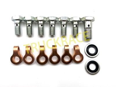 NEW Fuel Return line Banjo Bolt kit for Dodge Cummins 12V 3.9L 5.9L 8 ...