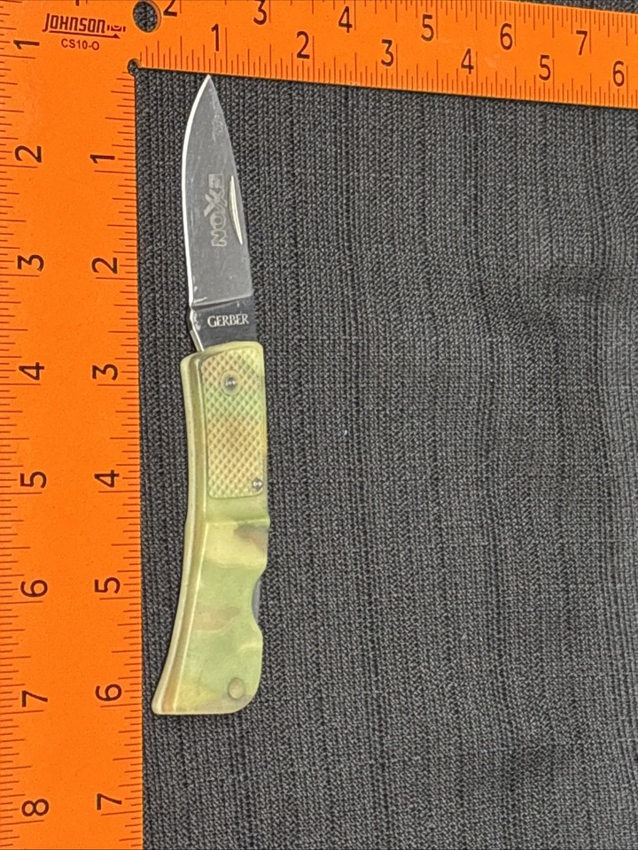 Gerber Small Camo Handle Lockback Folding Pocket Knife USA Blade ...