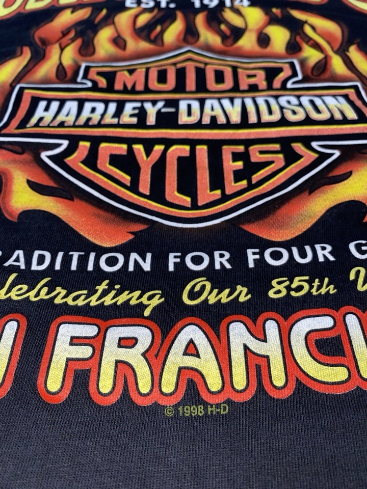 Harley-Davidson Vintage Flame Vintage T Shirt | eBay