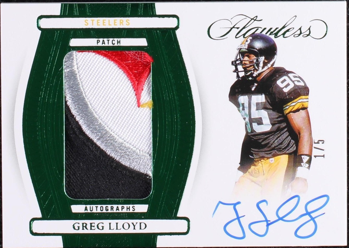 2024 Panini Flawless - Patch Autographs Greg Lloyd #PA-GLD Emerald /5 ...