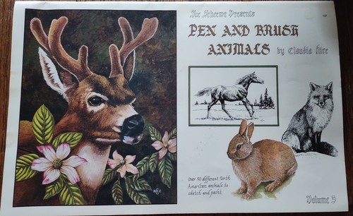 Sue Scheewe Presents PEN AND BRUSH ANIMALS V5 1985 50 ANIMALS TO SKETCH ...