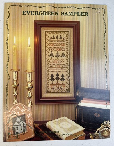 Eileen Bennett "Evergreen Sampler" Cross Stitch Pattern 1986 | eBay