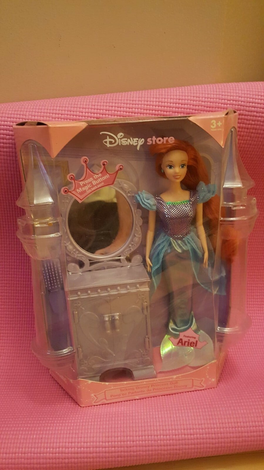 Disney Store Talking Ariel Little Mermaid Princess Doll & Mirror RARE ...