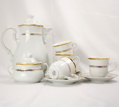 TK Thun Czechoslovakia Menuet Teapot, 6 Cups/Saucers, Sugar Bowl | eBay