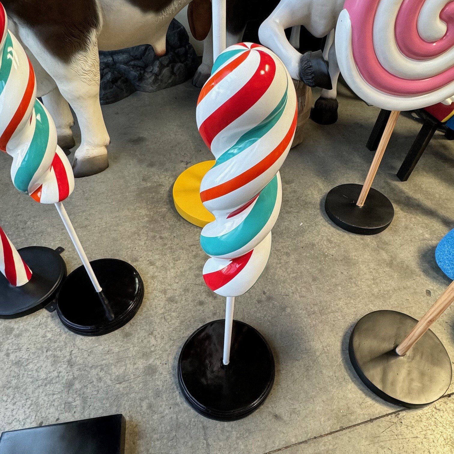 Unicorn Pop Lollipop Twist Over Sized Resin Statue Candy Theme Prop ...