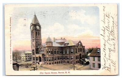Postcard City Opera House, Dover NH 1906 D18 | eBay
