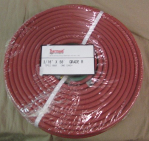 New HBD Thermoid 3/16" X 50' Weld Hose Grade R CPLD B&B Red/Grn Welding ...