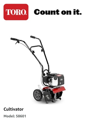 TORO Cultivator Tiller 58601 10 in. Tilling Width 43 cc 2-Cycle Gas ...