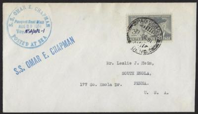 ADEN US 1951 PAQUEBOT ADEN POSTED AT SEA ON SS OMARE CHAPMAN RARE | eBay
