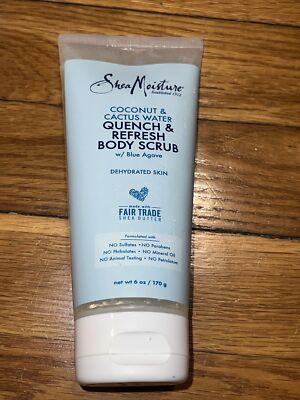 Shea Moisture Coconut & Cactus Water Quench & Refresh Body Scrub 6 oz ...