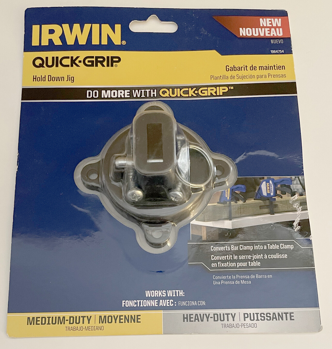 2 IRWIN QUICK GRIP HOLD DOWN JIG FOR MEDIUM OR HEAVY DUTY CLAMPS ...