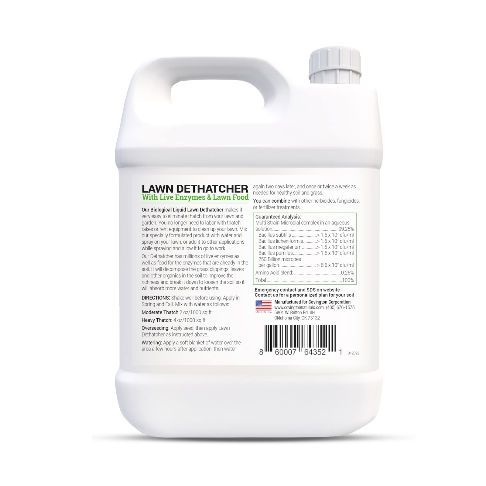 Covington Liquid Lawn Dethatcher, Liquid Aerator Aerating Soil Loosener ...