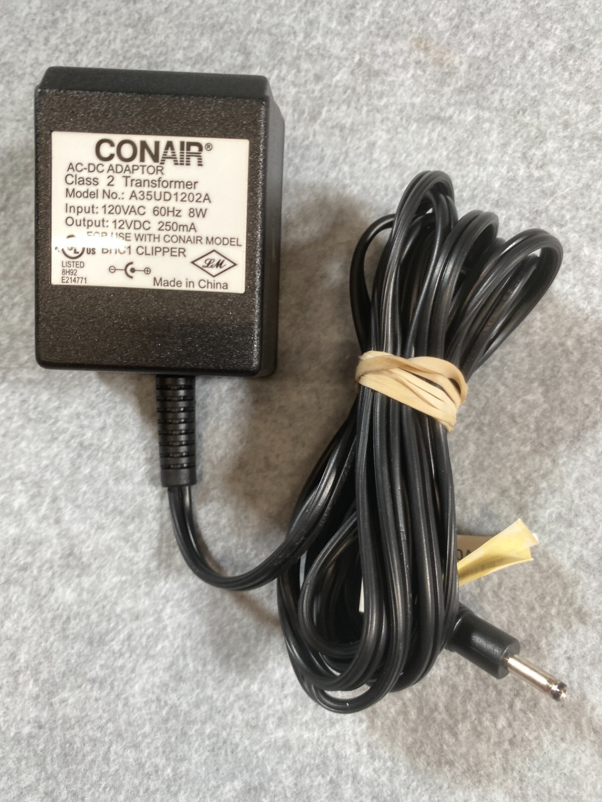 Conair (A35UD1202A) 12V 250mA 8W 60Hz AC Adapter Power Supply Charger ...