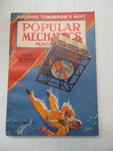 POPULAR MECHANICS MAGAZINE SEPTEMBER 1941 BUILDING TOMORROW'S NAVY ...