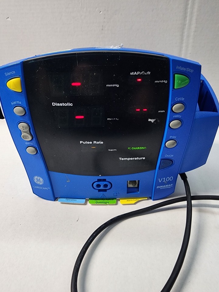 GE Carescape V100 Dinamap Patient Vital Sign Monitor SpO2 Blood ...