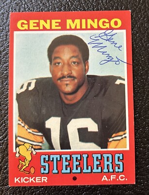 Gene Mingo Autographed Signed 1971 Topps Card # 227 Pittsburgh Steelers ...