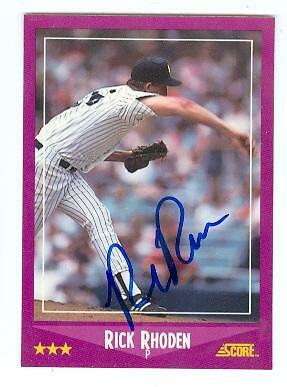 Rick Rhoden autographed baseball card (New York Yankees) 1988 Score #74 ...