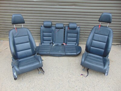 VW golf Interior Seat Set 09-13 MK6 GT heated leather seats Black 5 ...