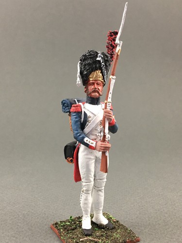 Painted French Grenadier figurine 60 mm, Napoleonic tin miniature VID ...