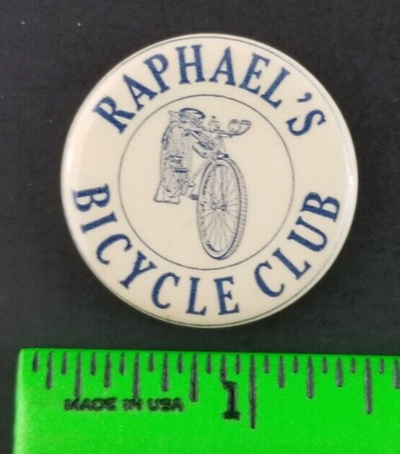Vintage Raphael's Bicycle Club Pinback Pin | eBay