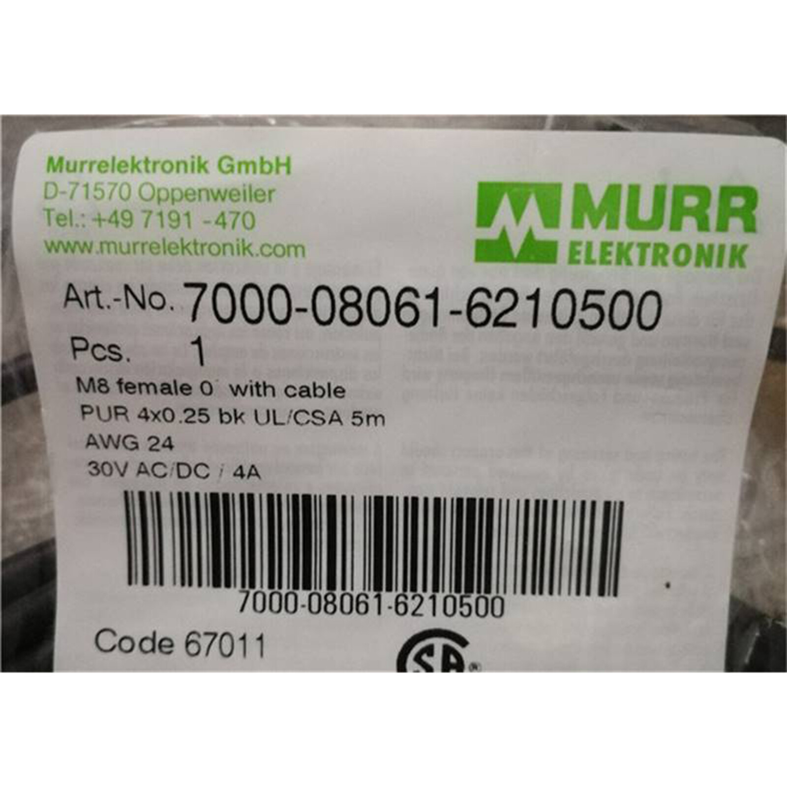 1PC New MURR connector connection 7000-08061-6210500 fast Ship #YP1 | eBay