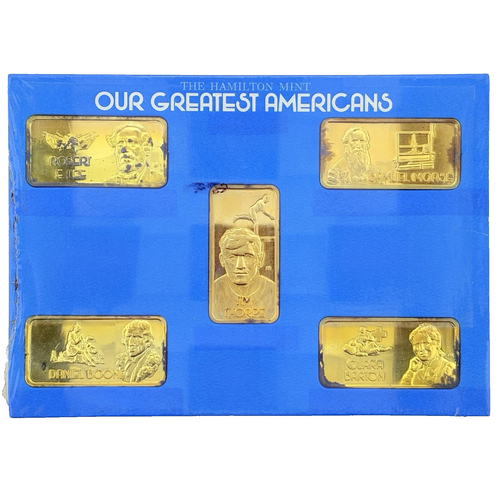 1973 HAMILTON MINT OUR GREATEST AMERICANS (5) 1 OZ 999 SILVER BARS | eBay