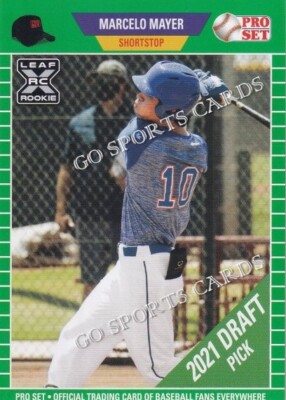 2021 Leaf Pro Set 41 Marcelo Mayer XRC Green RC Rookie Red Sox | eBay