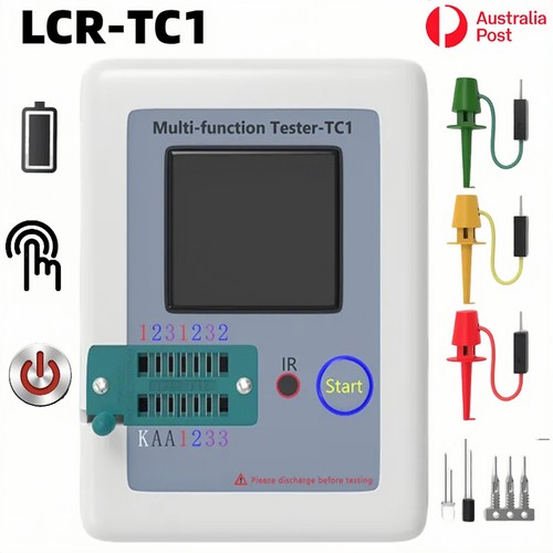 LCR-TC1 Multimeter Transistor Tester LCD Display Diode Capacitor Auto ...