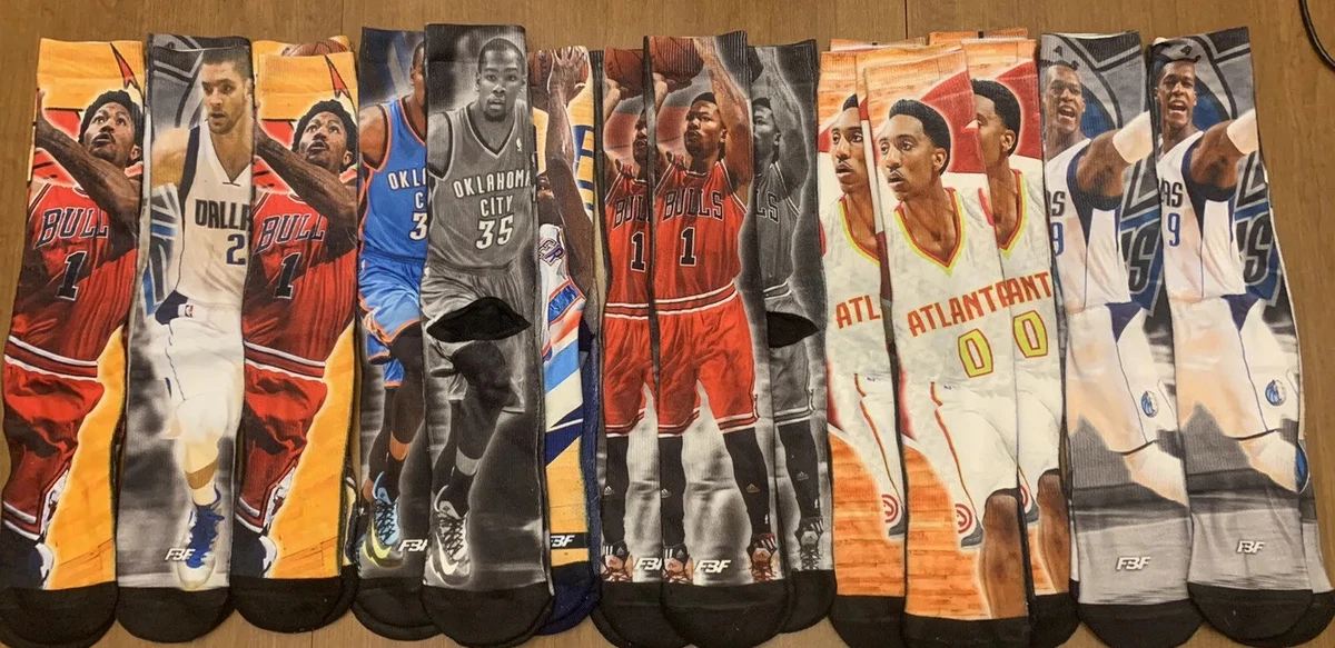 Kevin Durant Socks With His Face On Them