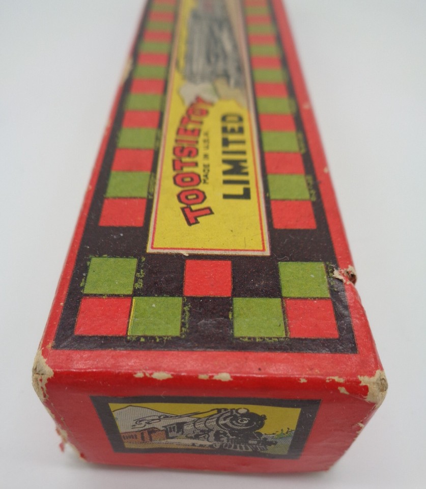 Vintage Tootsietoy Limited Toy Train Box With One Passenger Train Car ...