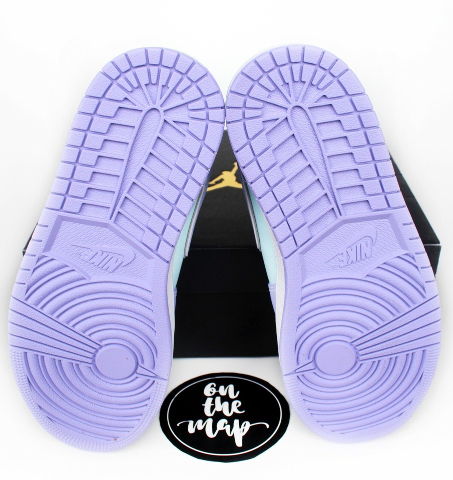 Nike Air Jordan 1 Retro Mid Purple Pulse Arctic Aqua Blue UK 5 7 8 9 10 ...