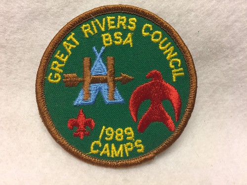 (b36) Boy Scouts- Great Rivers Council- 1989 Camps patch | eBay