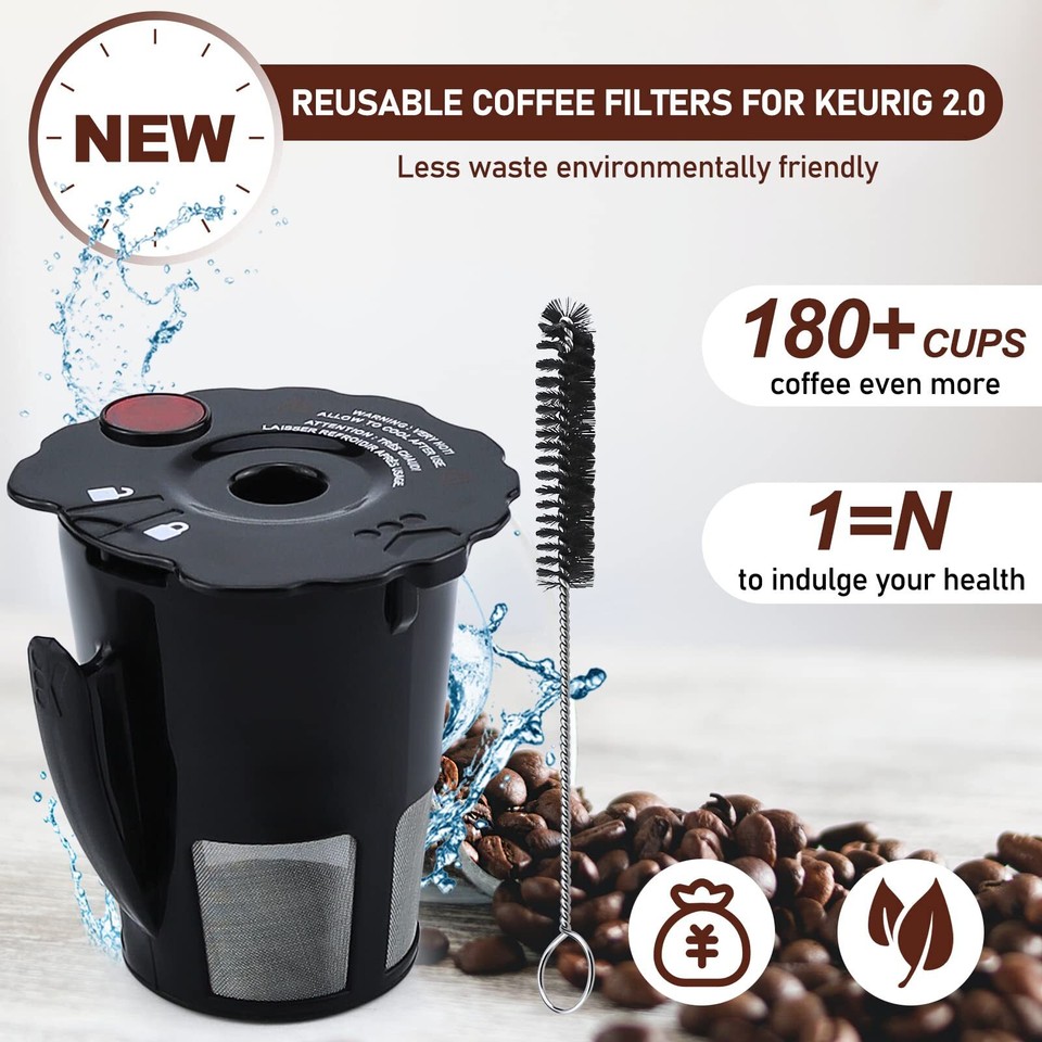 My K Cup Reusable Coffee Pods Filter Fit for Keurig 2.0 K200 K250 K300 ...