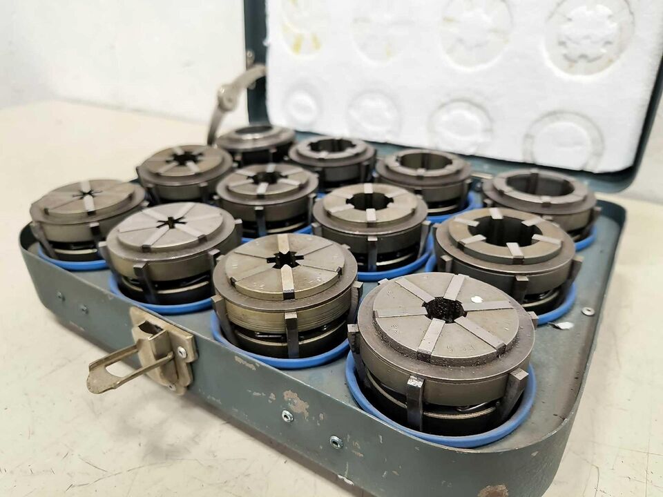 Pratt Burnerd 12 Pc EC MultiSize Chuck Collet Set. EC2-EC13 1/8"- 1.5 ...