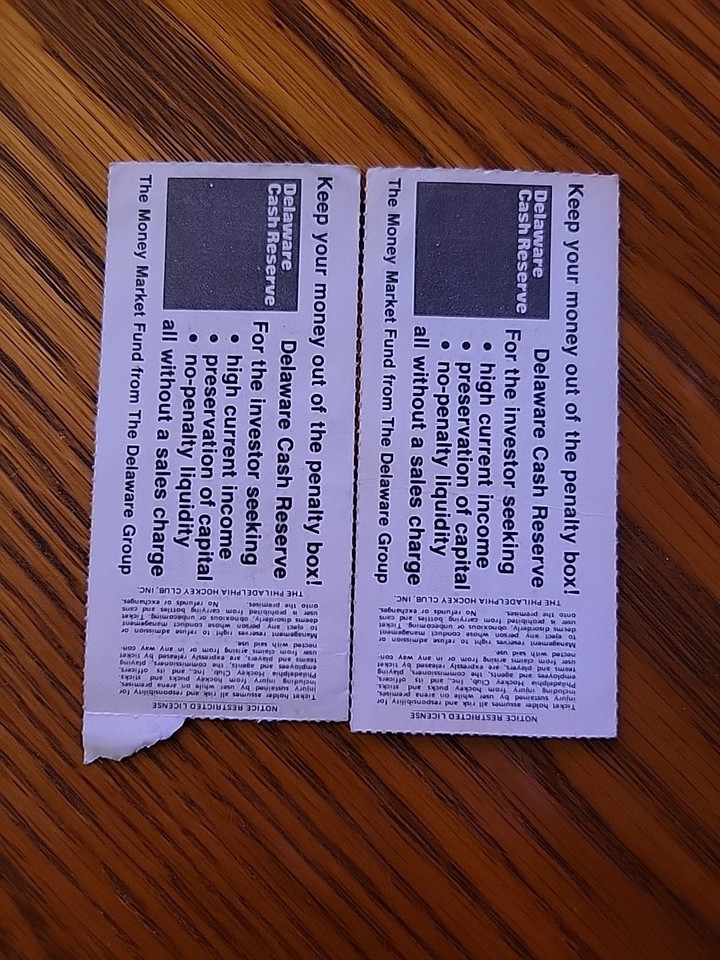 1981 Philadelphia Flyers Original Ticket Stub X2 Lot Hockey NHL Jets ...