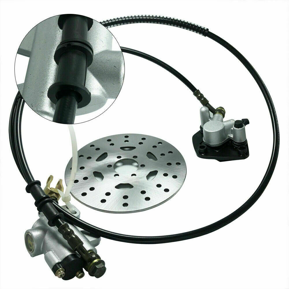 Rear Hydraulic Brake Master Caliper Assembly + Disc Rotor Kit for ATV ...