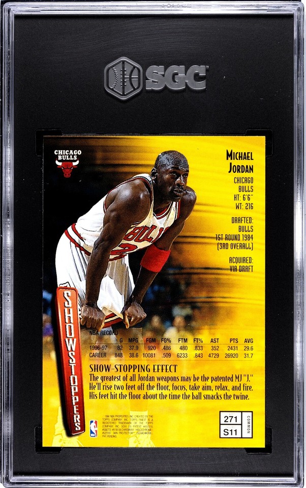 1997-98 finest bronze showstoppers Michael Jordan sgc 10 | eBay