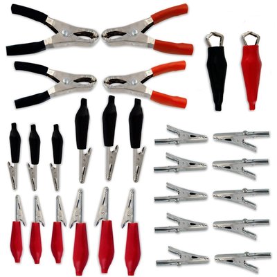 28pc Electrical Alligator Clips Assortment Kit Clamps | eBay