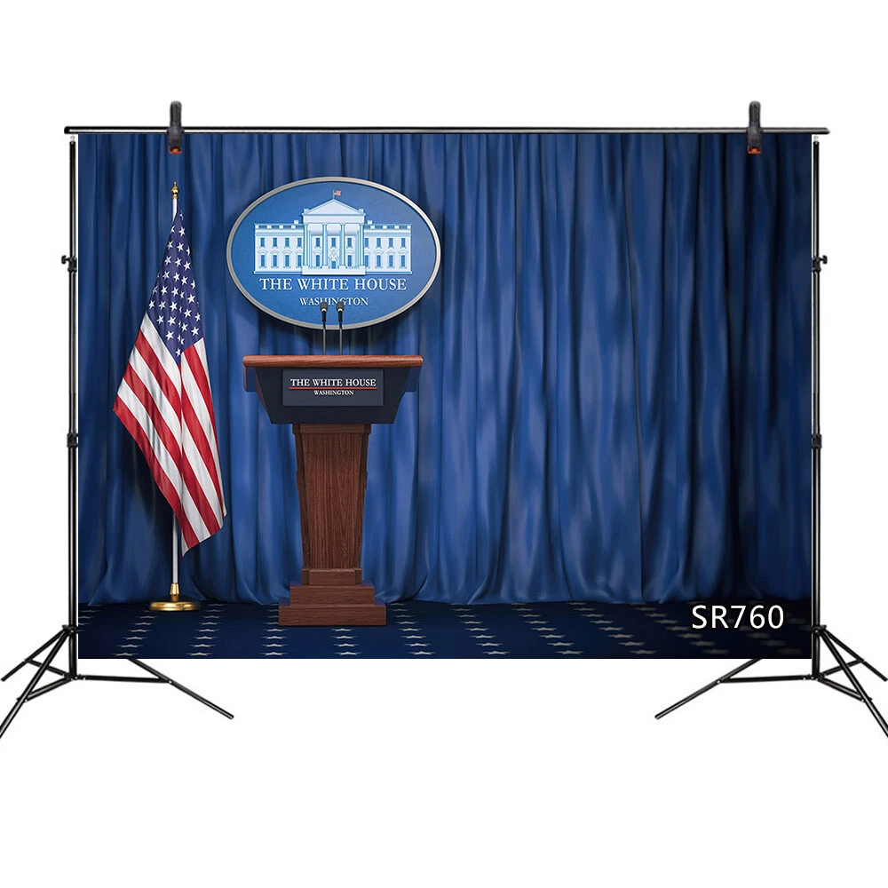 Presidential Podium Flags