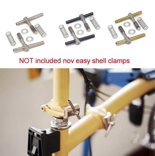 nov easy shell Clamps Lever series v.2.0 / GOLD for Brompton [nov030 ...