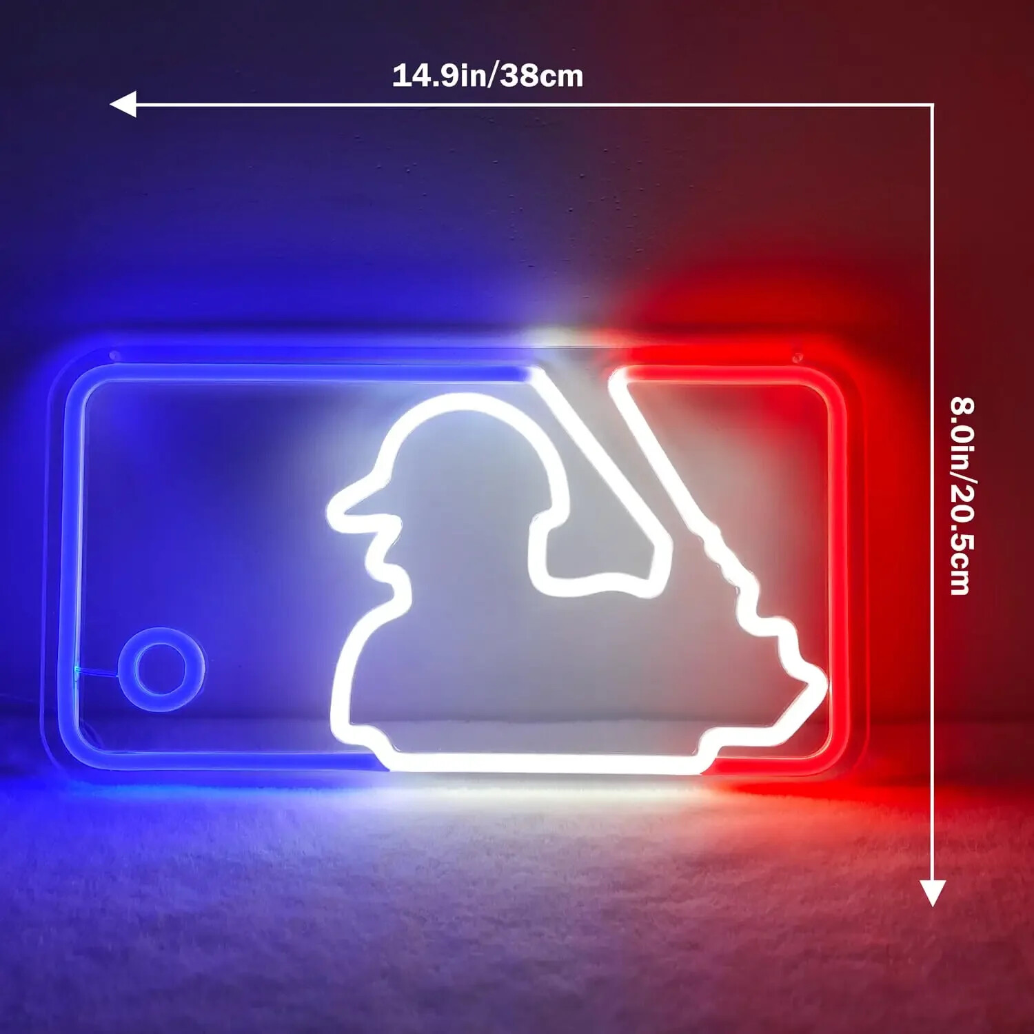 MLB Neon Sign Baseball Fan Multi-Color Decor for Home Garage Man Cave ...
