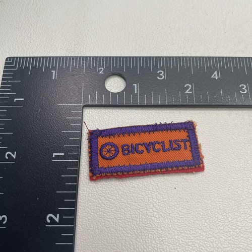 Vtg Bicycle Rider BICYCLIST Tab Patch 27BB | eBay