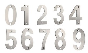 House Door Numbers Numerals Satin Stainless Steel - 50mm High | eBay