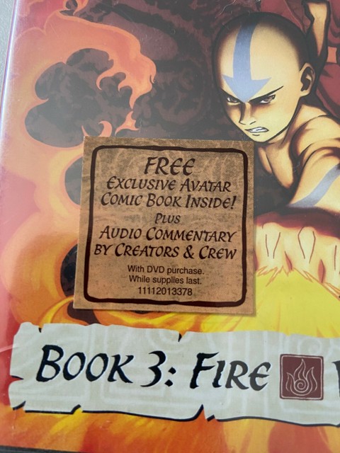 Avatar: The Last Airbender - Book 3: Fire Volume 3 (DVD, 2008) for sale ...