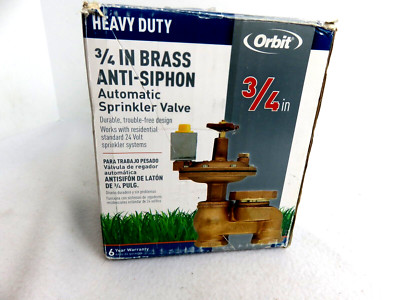 Orbit Anti-Siphon 3/4 Inch Brass Valve Body ~ Sprinkler System 3/4 ...