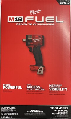 Milwaukee 2855P-20 M18 Fuel 1/2 Compact Impact w Pin Detent New ...