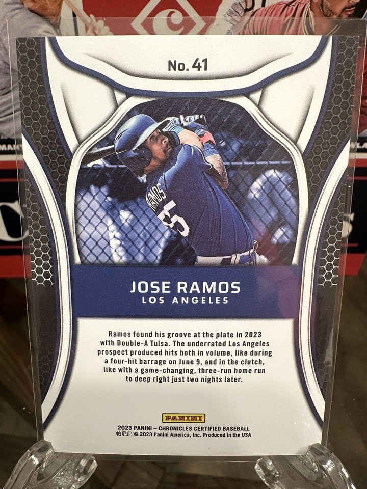2023 Panini Chronicles Certified JOSE RAMOS RC Rookie GOLD Parallel /25 ...
