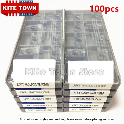 100pcs APKT1604PDR-76 IC928 Carbide Turning Insert Blade for Lathe ...